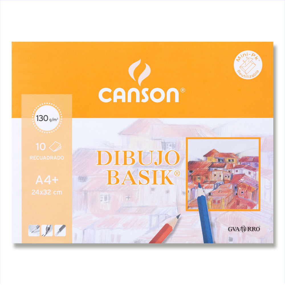 Canson Basik Drawing Paper/A4+(24x32 cm)/ 10 sheets of 130 gr – LIMÓN ARTES